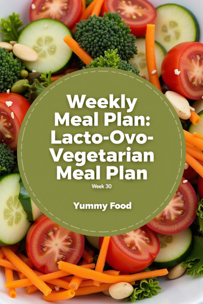 Savor the Flavors: Your Ultimate Week 30 Lacto-Ovo-Vegetarian Meal Plan ...